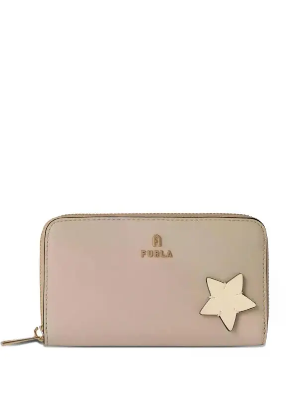 Furla Large Camelia Star-patch Wallet - Neutrals