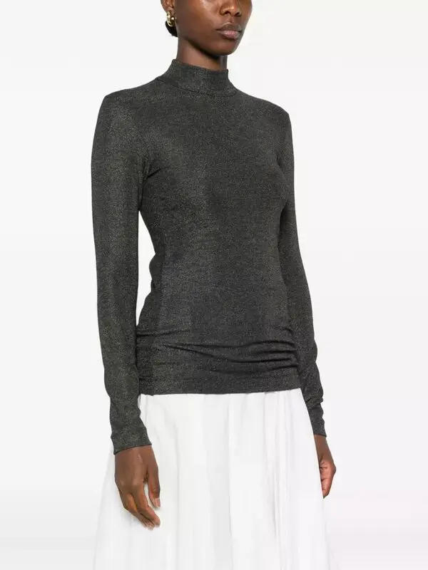 Brunello Cucinelli High-neck Metallic-effect Sweater