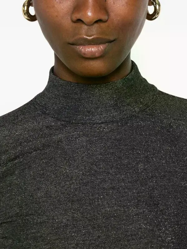 Brunello Cucinelli High-neck Metallic-effect Sweater