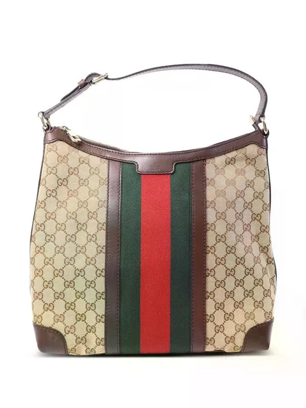 Gucci Gg Canvas Web Stripe Shoulder Bag