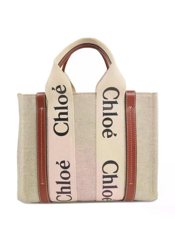 Chloé Small Woody Logo-print Tote Bag - Neutrals