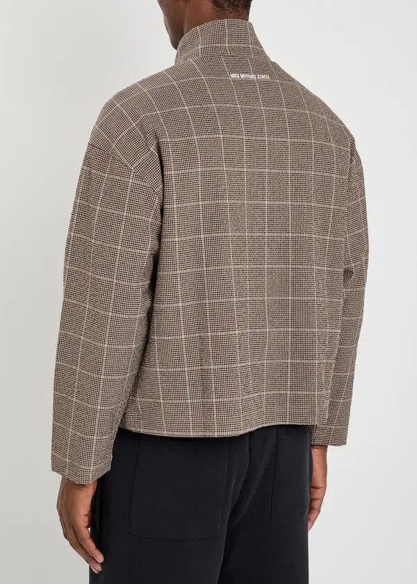 MKI MIYUKI ZOKU Checked Textured Woven Track Jacket