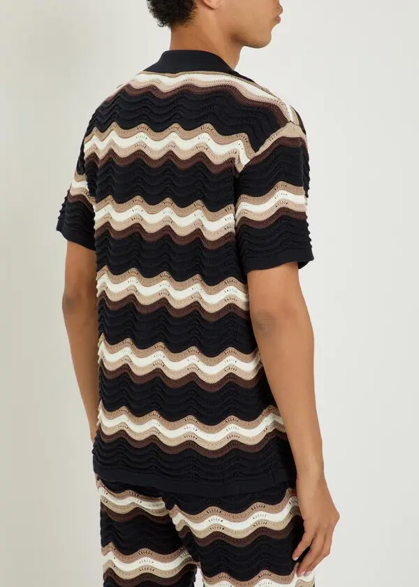 RAITH Primavera Wavy Crochet Cotton Shirt - Black