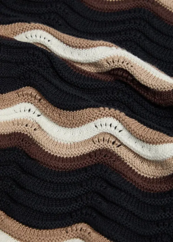 RAITH Primavera Wavy Crochet Cotton Shirt - Black