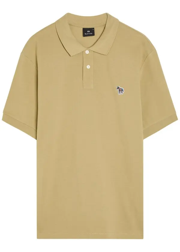 Paul Smith Appliquéd Piqué Cotton Polo Shirt - Brown