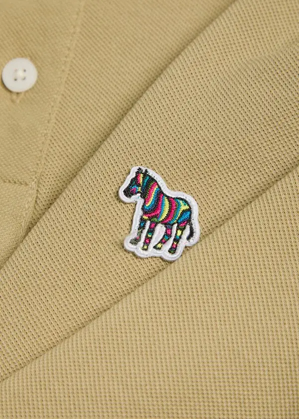 Paul Smith Appliquéd Piqué Cotton Polo Shirt - Brown