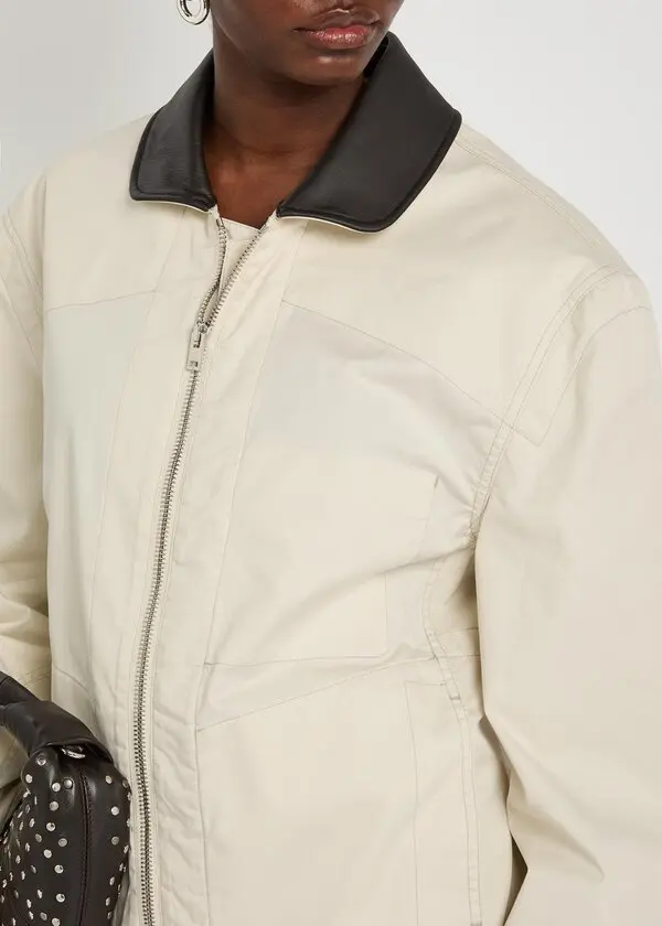 LEMAIRE Leather-collar Cotton Jacket