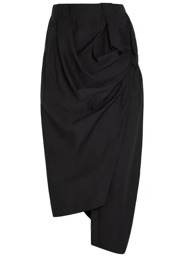 Issey Miyake Twisted Draped Cotton-blend Trousers