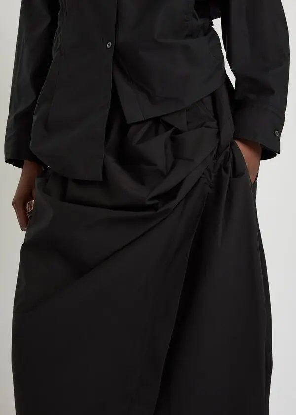 Issey Miyake Twisted Draped Cotton-blend Trousers