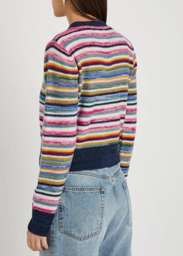 Suzie Kondi Striped Cashmere Cardigan - Multicoloured