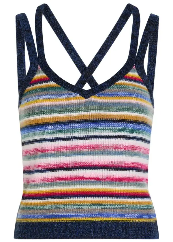 Suzie Kondi Toula Striped Cashmere Tank Top - Multicoloured