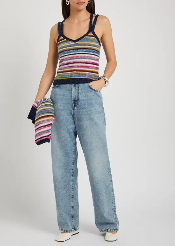 Suzie Kondi Toula Striped Cashmere Tank Top - Multicoloured