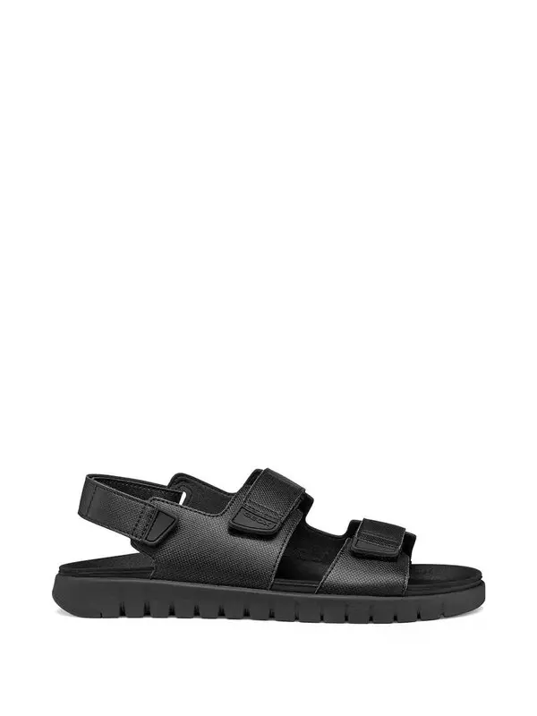 Geox Flextride S Touch-strap Sandals - Black