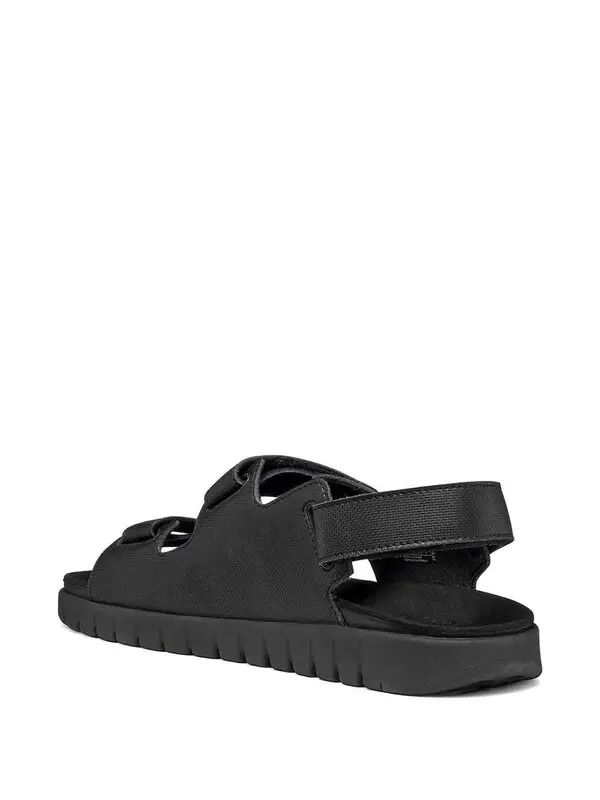 Geox Flextride S Touch-strap Sandals - Black