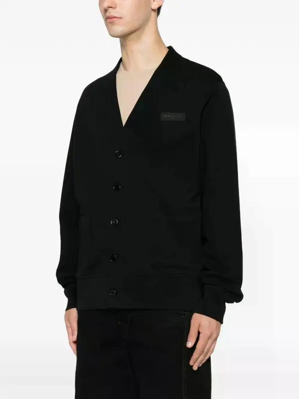 Givenchy Logo-patch Cardigan - Black