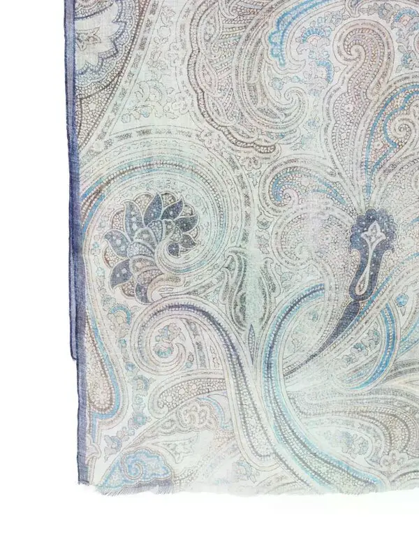 DELL'OGLIO Giglio Paisley-pattern Frayed Scarf
