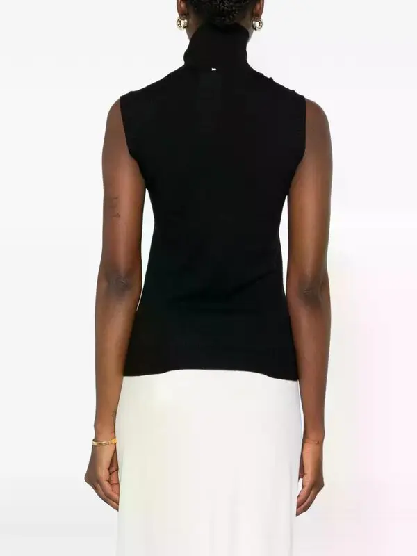 Sportmax Sleeveless Ribbed Turtleneck - Black