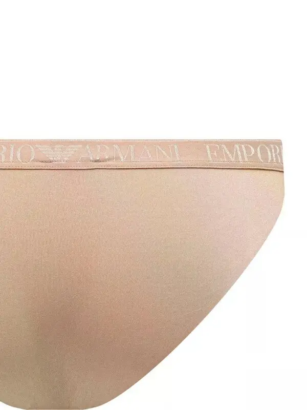 Armani Exchange Logo-waistband Briefs - Neutrals