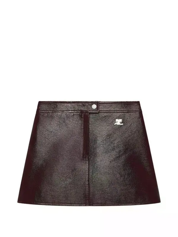 COURREGES Vinyl-effect Mini Skirt - Red