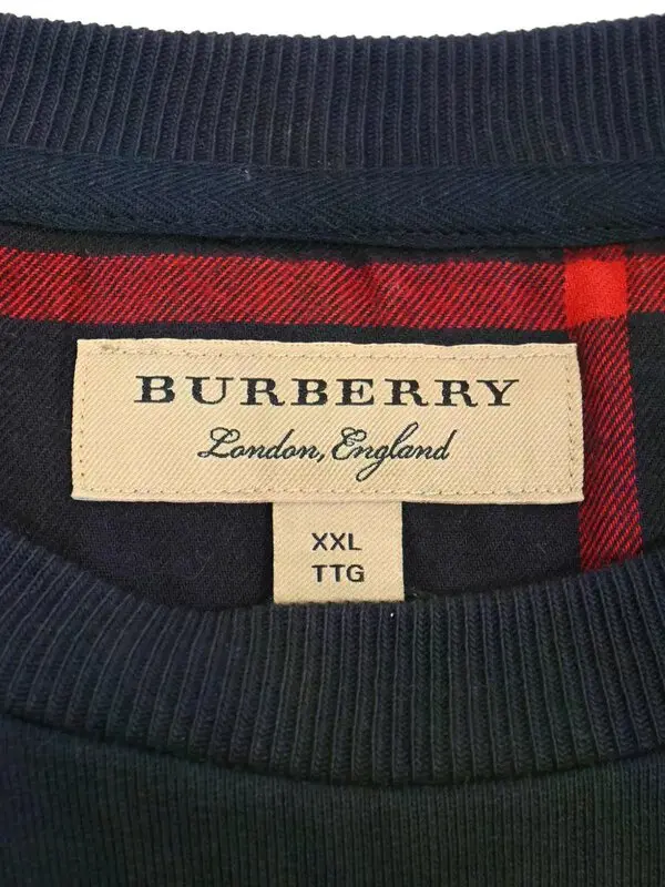 Burberry Navy Cotton Embroidered Logo Sweatshirt