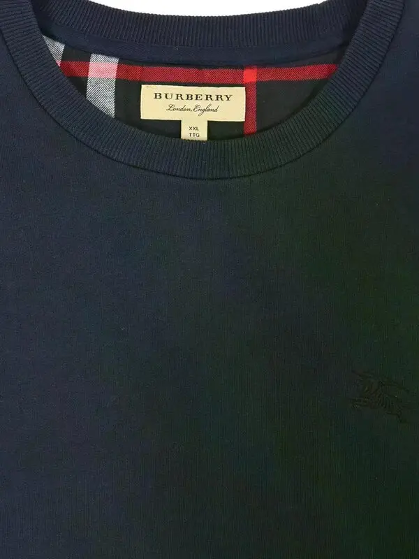 Burberry Navy Cotton Embroidered Logo Sweatshirt