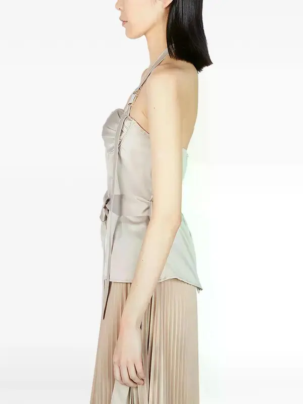 Rokh Halterneck Corset Top With Detachable Waist Belt