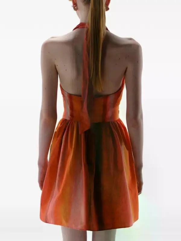 BAOBAB Agustina V-neck Ruched Mini Dress - Orange
