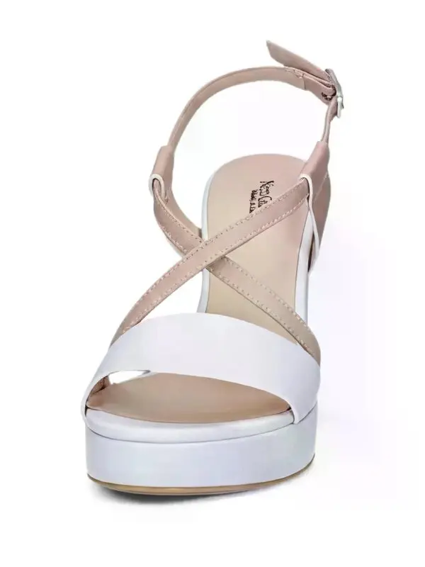 NEROGIARDINI Crossover Strap Heeled Sandals
