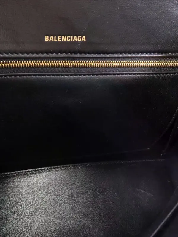 Balenciaga Hourglass Tote Bag - Black