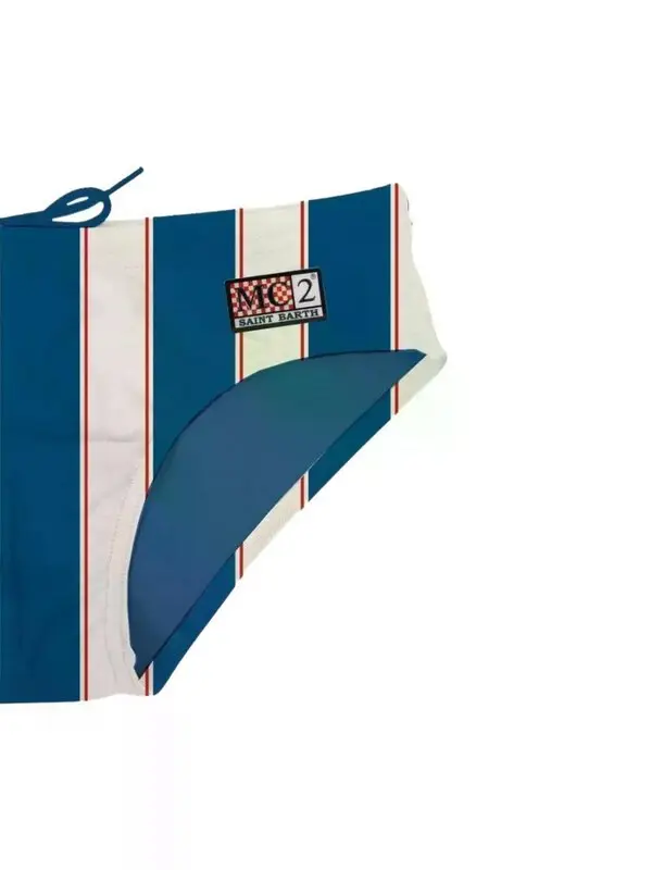 MC2 SAINT BARTH Cayo Striped Swimming Trunks - Blue
