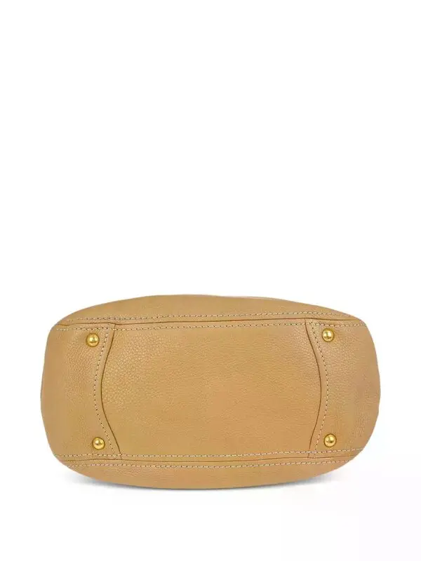 Prada Buckle-detail Leather Tote Bag