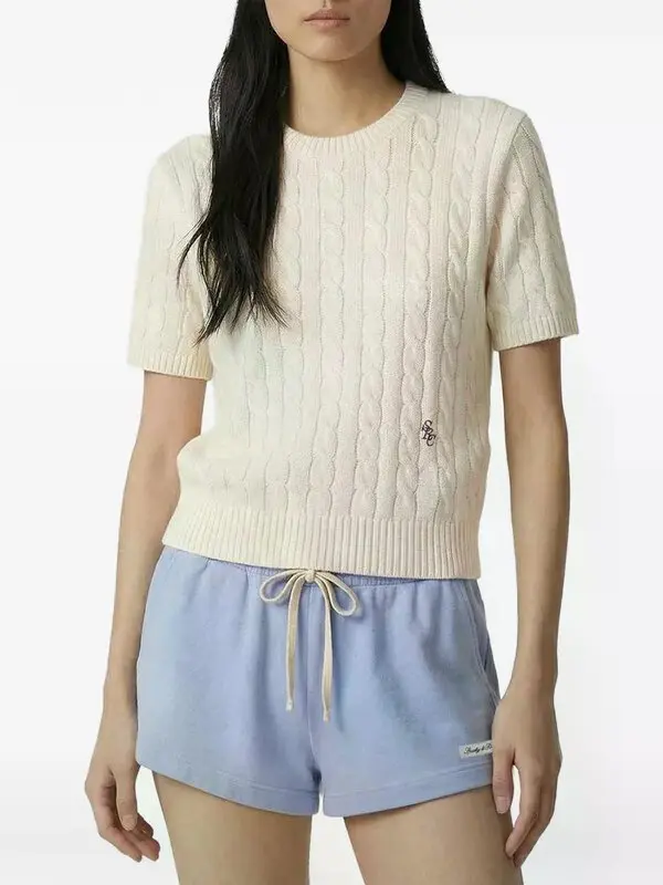 SPORTY & RICH Src Cable-knit Sweater