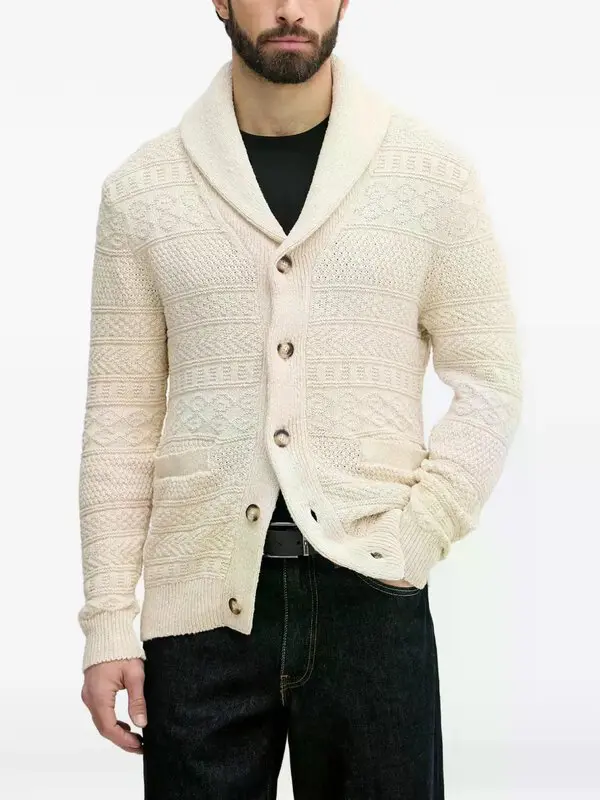 Gant Cable-knit Shawl-collar Cardigan