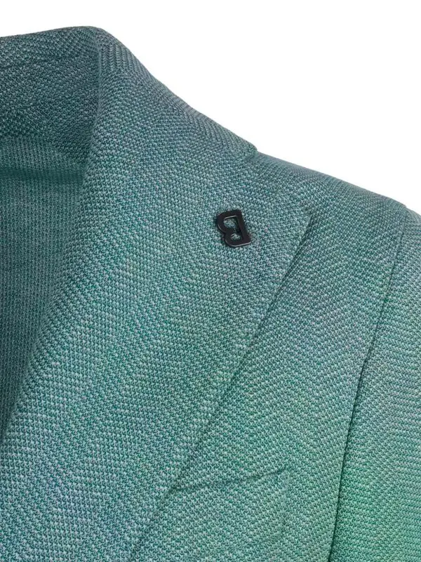 BRERA Herringbone-knit Single-breasted Blazer