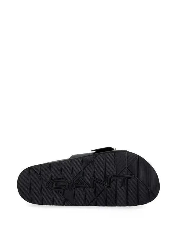 Gant Buckle-detail Crossover Slides - Black