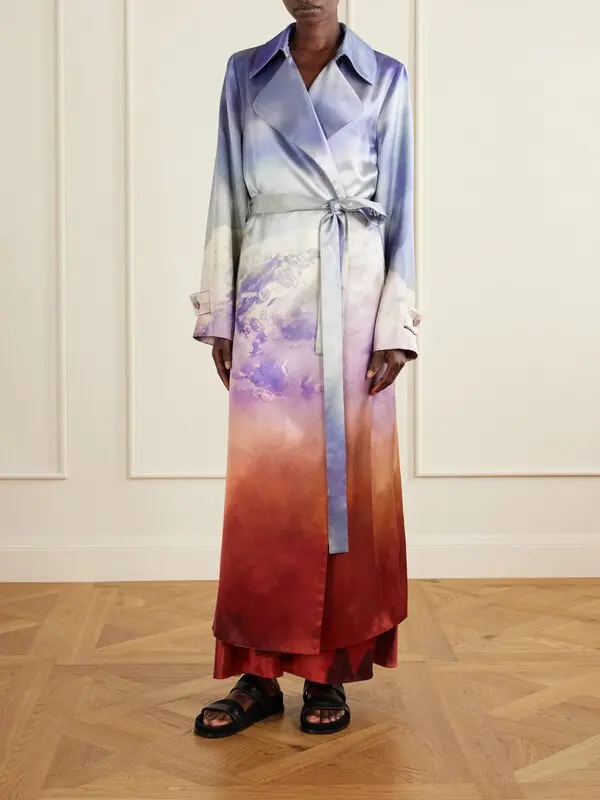 Gabriela Hearst Lyra Printed Silk-satin Coat