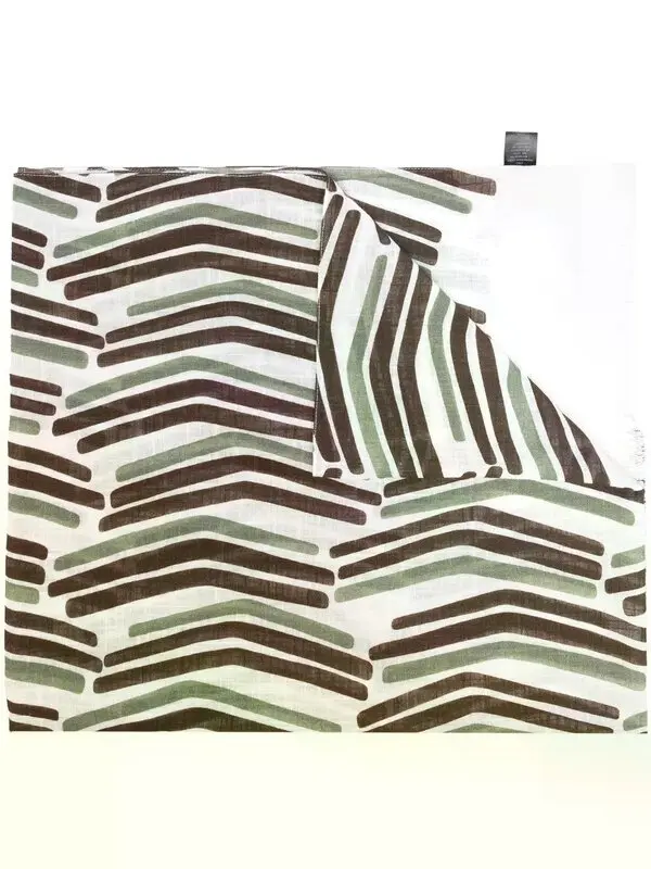 BARBA NAPOLI Geometric-print Scarf - Brown