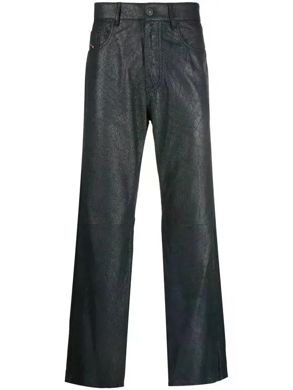 DIESEL® Lambskin Straight-leg Trousers