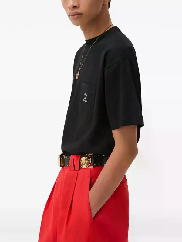 Versace Embroidered Cotton-jersey T-shirt