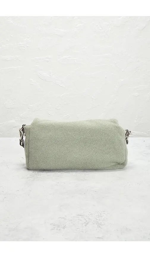 FWRD RENEW Fendi Cashmere Baguette Shoulder Bag - Grey