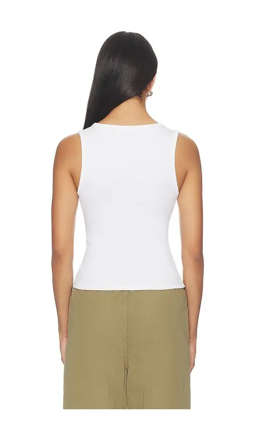 GRLFRND V-neck Muscle Tank - White