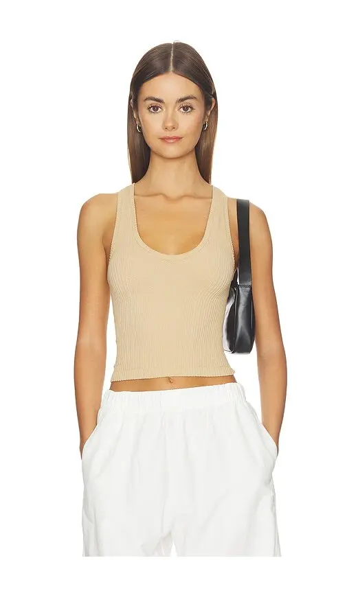 Free People Intimately Fp Clean Slate Ribbed Tank - Neutral