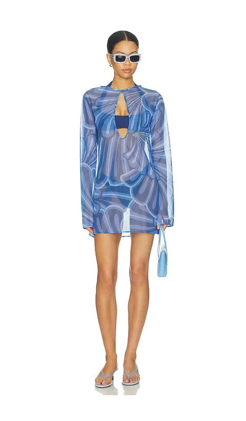 SHANI SHEMER Catherine Mini Dress - Blue