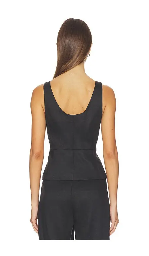 Theory Peplum Waistcoat - Black