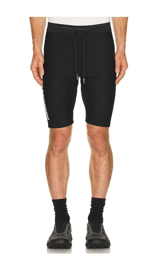 PARADISE ZERO Ribbed Half Tight Shorts - Black