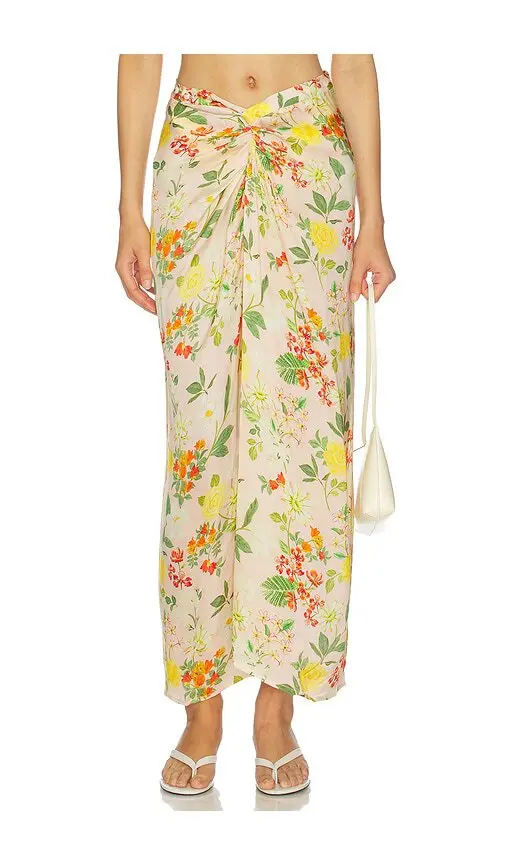 Verandah Hand Draped Floral Skirt - Multi