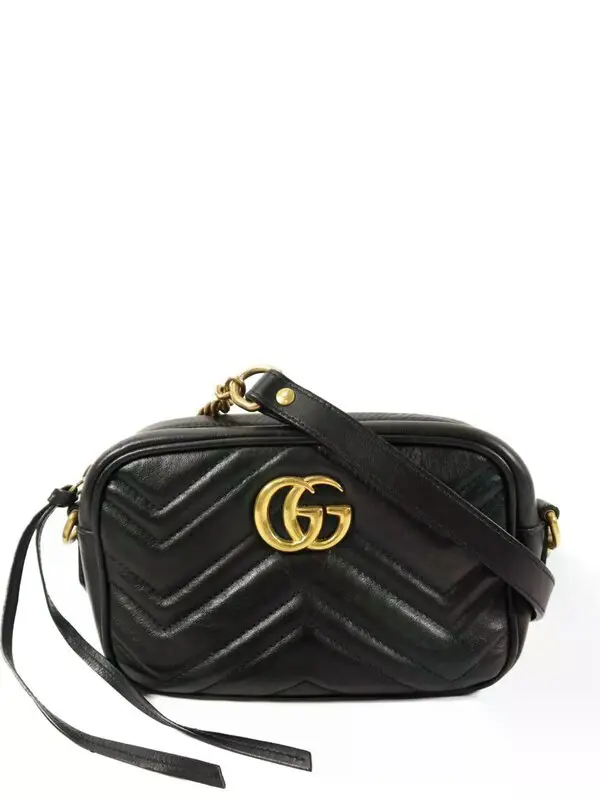 Gucci Gg Marmont Matelassé Shoulder Bag - Black