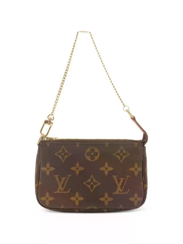 LOUIS VUITTON Mini Pochette Accessoires Monogram Tote Bag - Brown