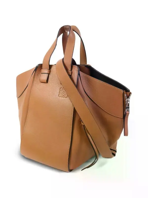 Loewe Hammock Leather Tote Bag - Neutrals
