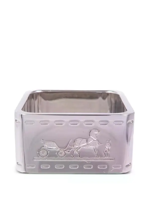 Hermès Engraved Scarf Ring - Silver